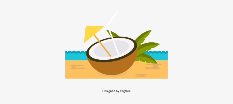 Delicious Coconut Creative Material Design, Coconut, - Graphic Design ...