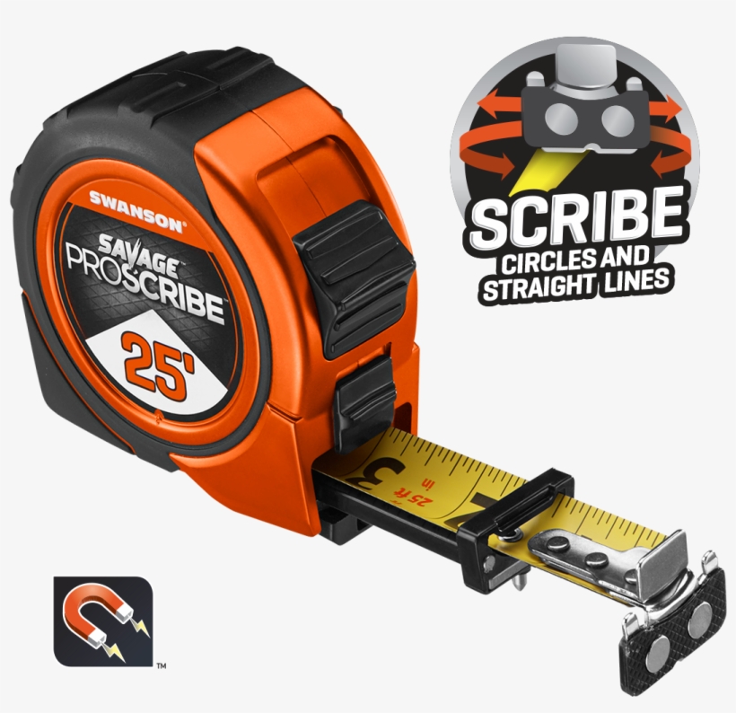 Swanson Tool Company - Tape Measure With Magnetic Tip PNG Image ...