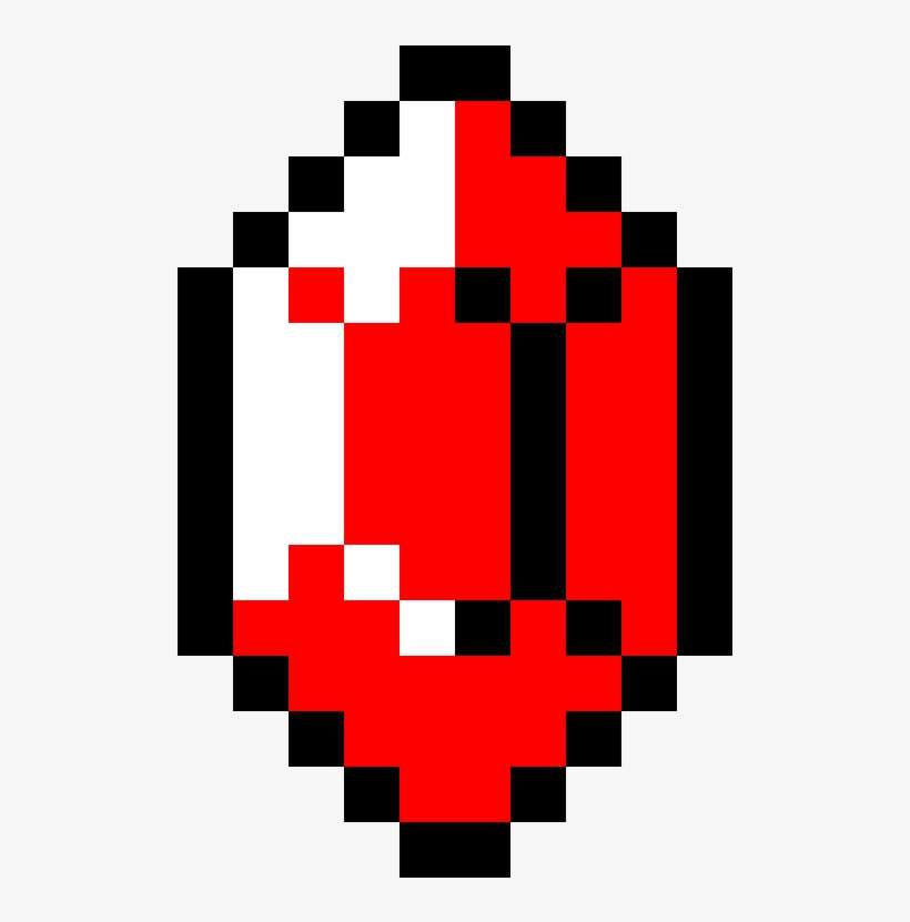 Red Rupee - Pixel Zelda Rupee PNG Image | Transparent PNG Free Download ...