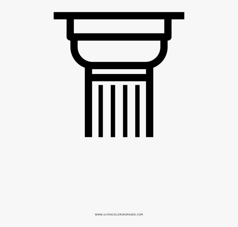 Greek Column Coloring Page PNG Image | Transparent PNG Free Download on ...