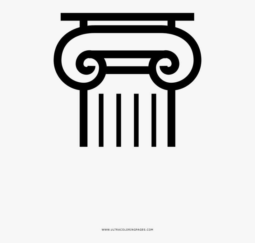 Greek Column Coloring Page - The Noun Project PNG Image | Transparent ...