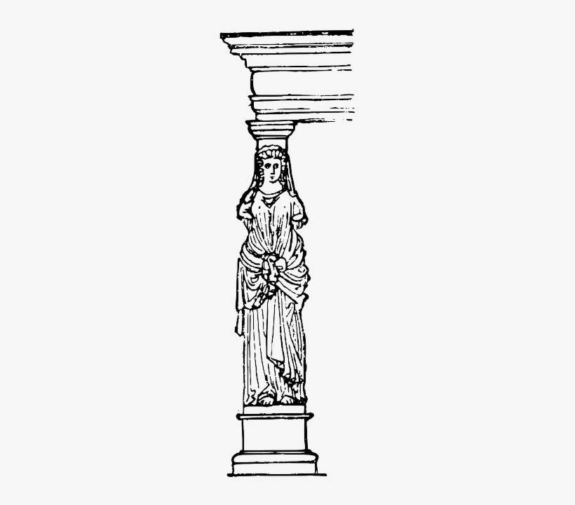 Caryatid, Sculpture, Woman, Column, Antiquity, Greek - Caryatid Drawing ...