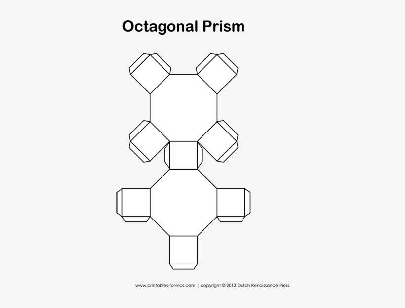 Download Octagonal Prism Paper Model Net - Octagon 3d Shape ...