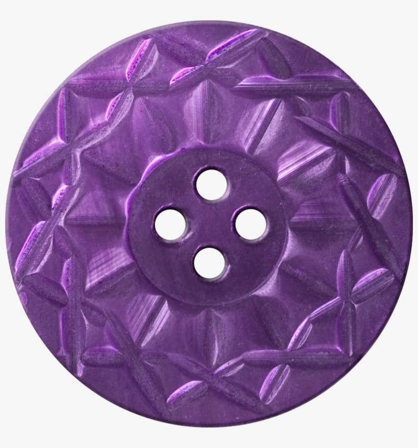 Button With Twelve-pointed Intertwining Border, Purple - Circle PNG ...