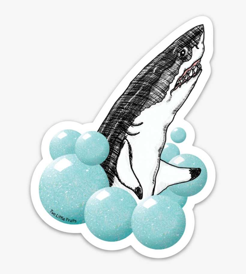 Great White Shark Large Die Cut Sticker, Sticker - Die Cutting PNG ...