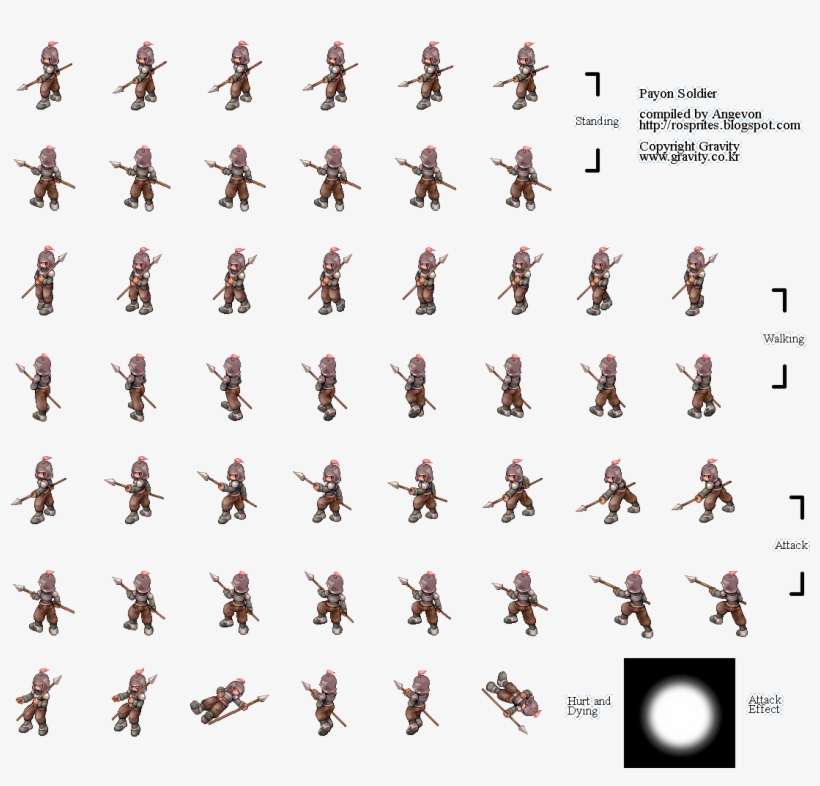Payon Soldier - Roman Soldier Sprite Sheet PNG Image | Transparent PNG ...