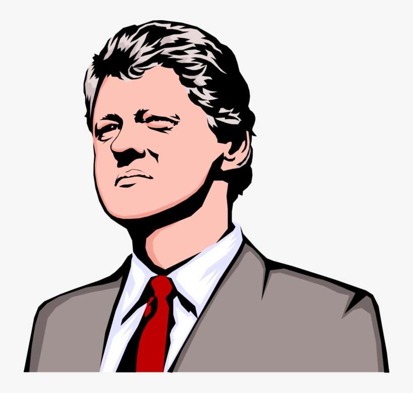 Vector Illustration Of William Jefferson "bill" Clinton - Bill Clinton ...