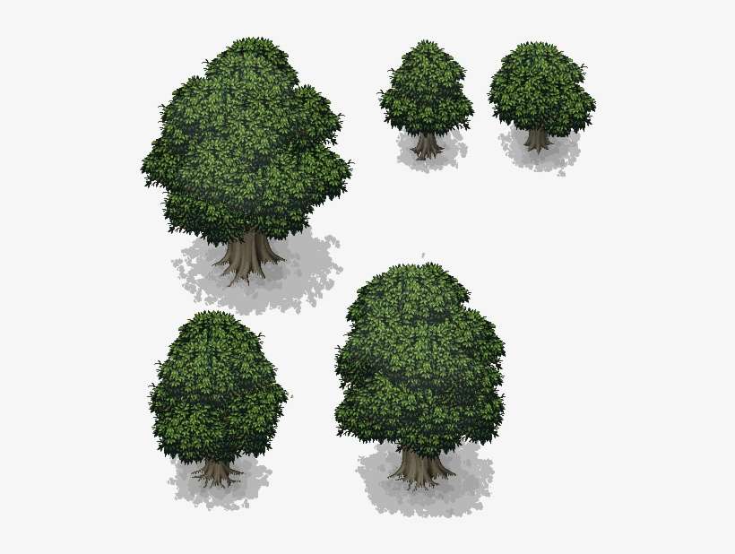 Green Trees With Shadows For Parallax Mapping Or Rpg - Rpg Maker Mv ...