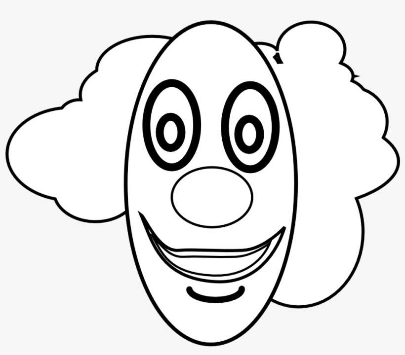 Scary Clown Face Coloring Pages