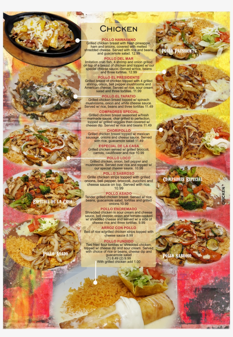 Los Compadres Menu Easley Sc PNG Image | Transparent PNG Free Download ...
