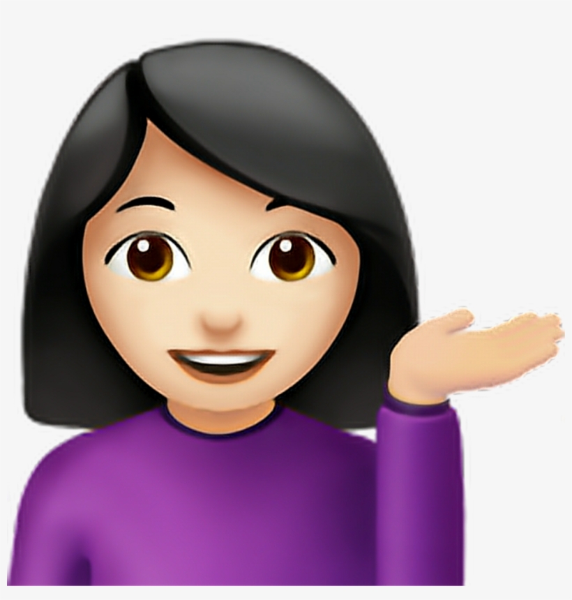 Download Google - Woman Tipping Hand Emoji | Transparent PNG Download ...