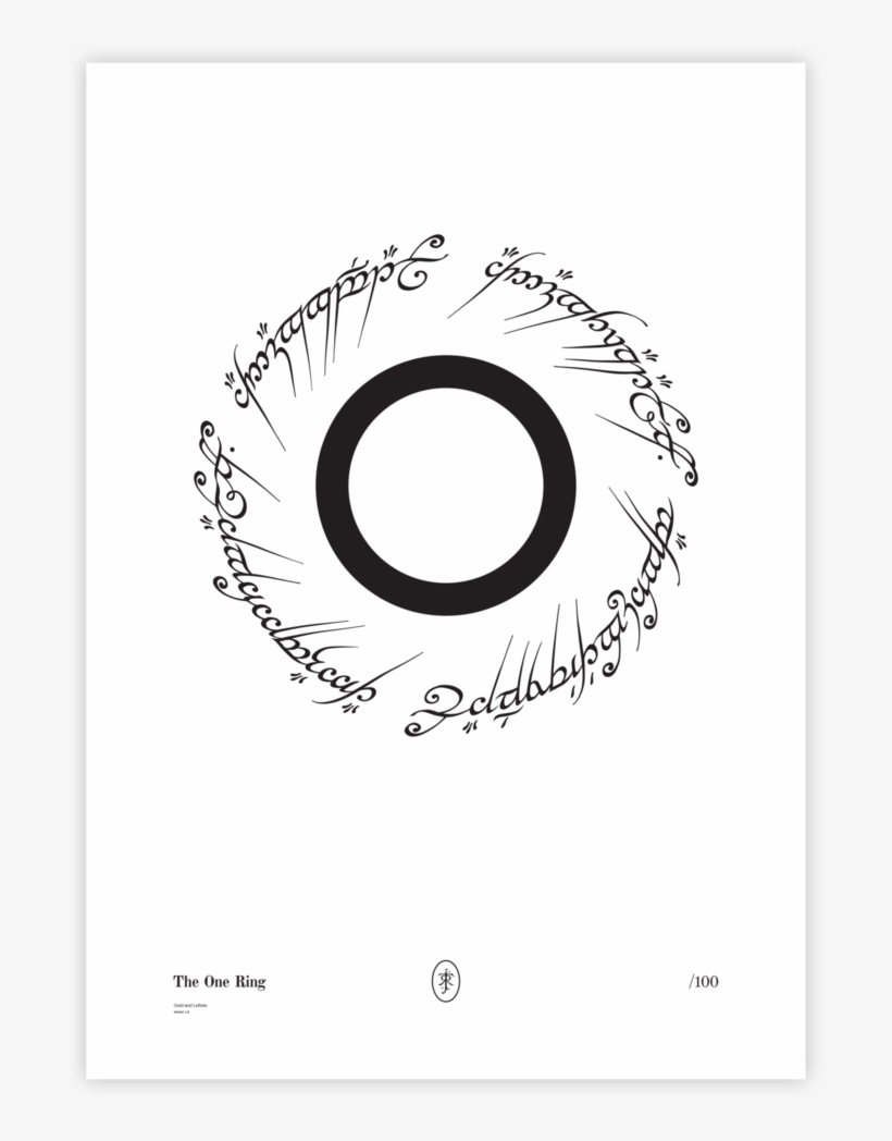 Download "lord Of The Rings" - Sauron's One Ring Text Gold ...