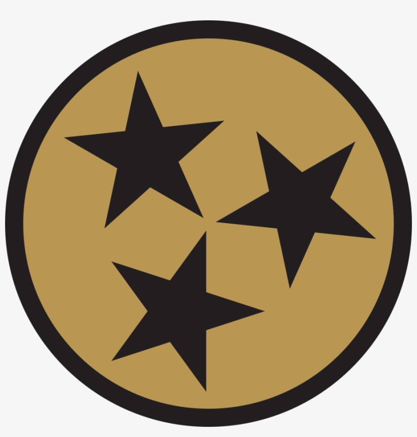 Gold Tri-star 3 Inch All Weather Sticker - Tennessee Tristar PNG Image ...