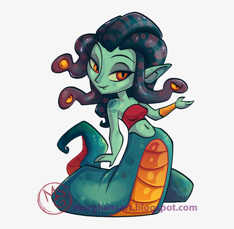 Little Medusa By Tea-tiger - Medusa Cute PNG Image | Transparent PNG ...