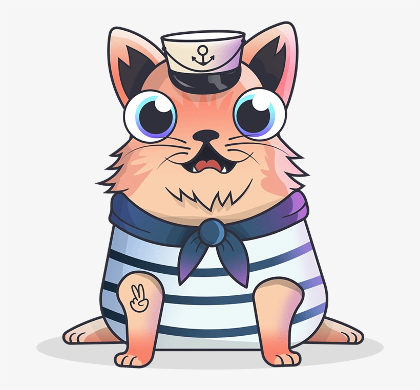 Cryptokitty Sailor - Crypto Kitty Founder 32 PNG Image | Transparent ...