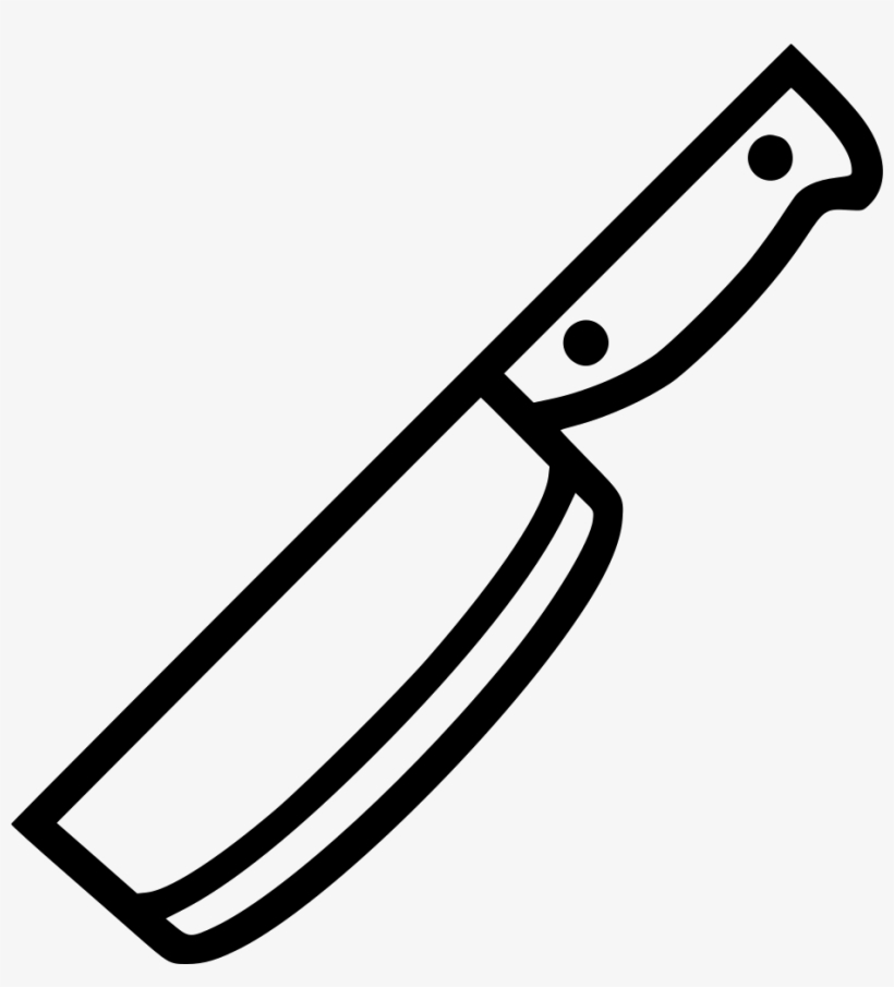 Download Butcher Knife - - Outline Of Chef Knife | Transparent PNG ...