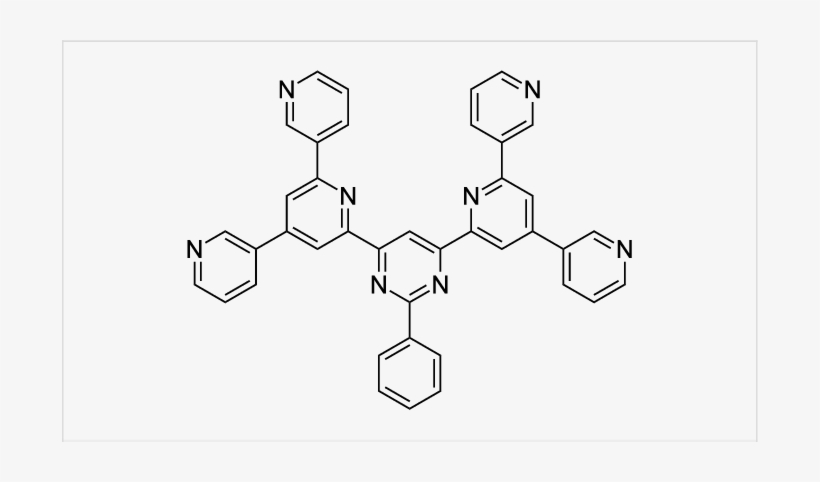 Structure Of The 3,3′-btp Molecule - Diagram PNG Image | Transparent ...