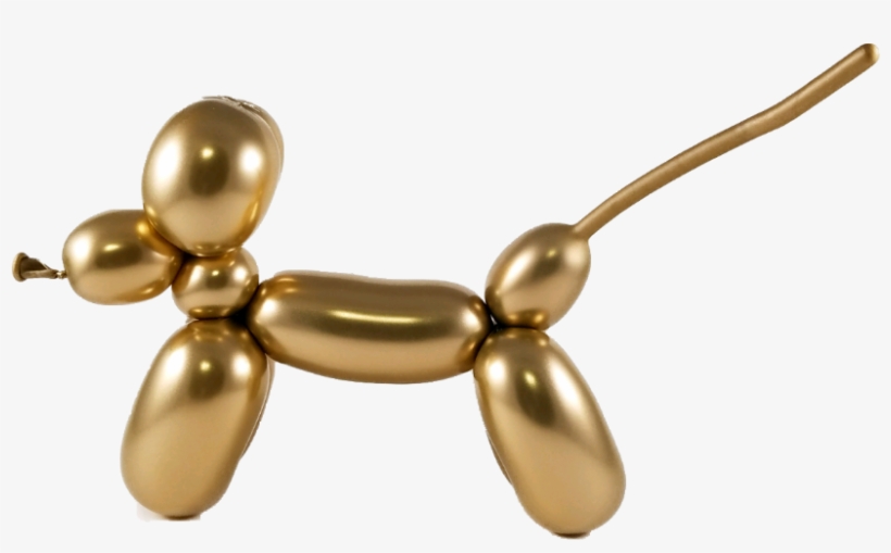 Chrome Gold Real Latex Balloon Dog - Balloon Dog PNG Image ...