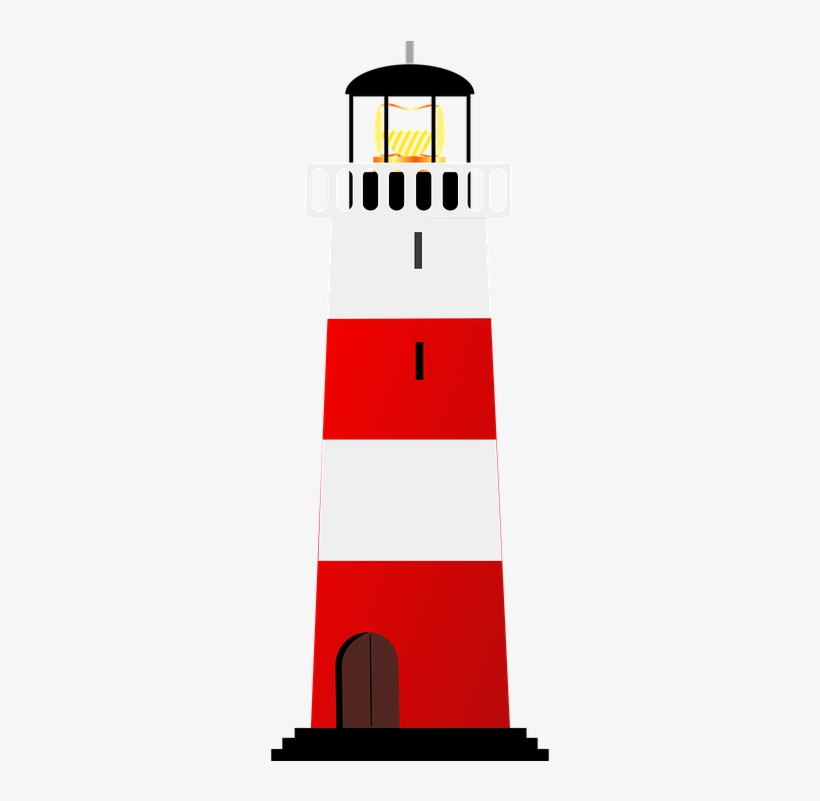 Download Free Cute Lighthouse Clipart Image - Red And White Lighthouse ...