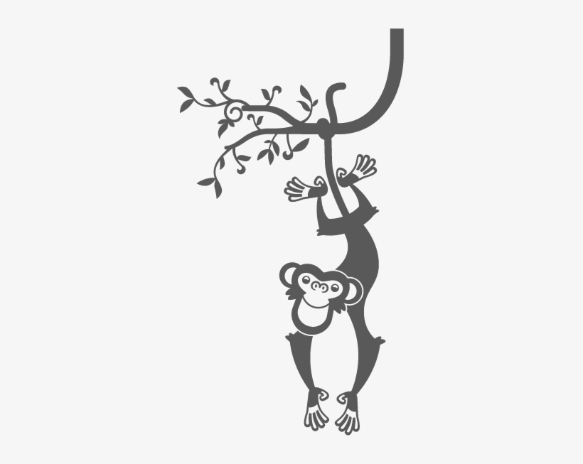 Monkey Wall Decal - Wall Stickers PNG Image | Transparent PNG Free ...