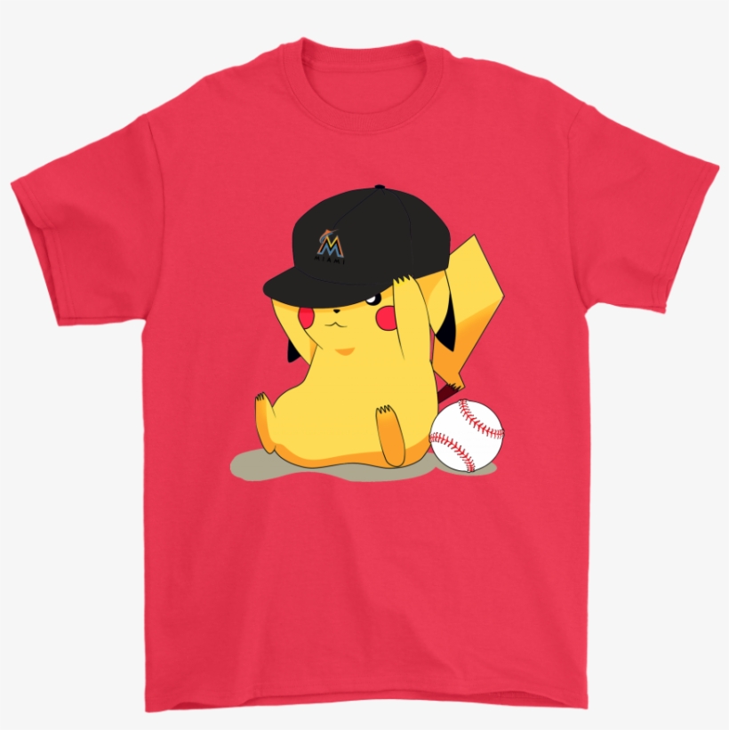 Cute Pikachu Miami Marlins Baseball Sports Shirts - Picard Shirt PNG ...