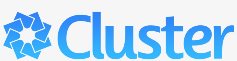 Cluster Logo Blue - Cluster Photo Sharing Logo PNG Image | Transparent ...