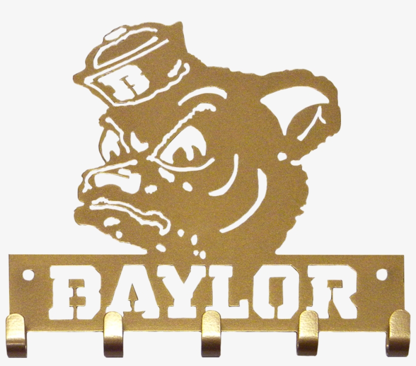 Baylor Sailor Bear Gold Key Ring - Baylor University PNG Image ...