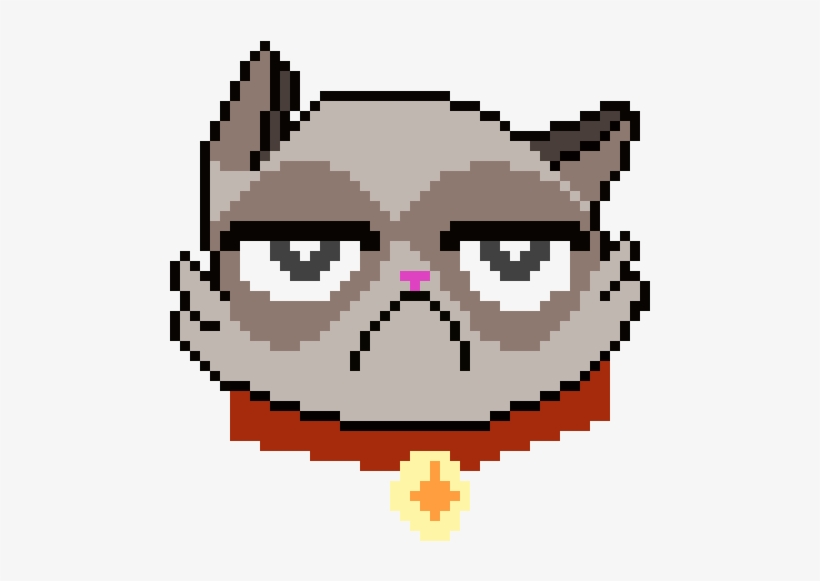 Grumpy Cat - Pixel Art Grumpy Cat PNG Image | Transparent PNG Free ...