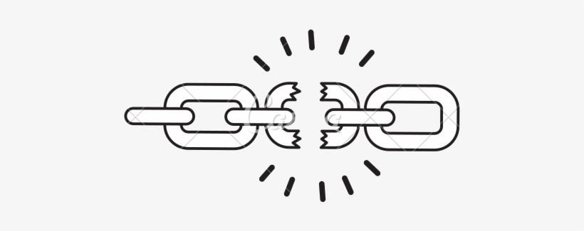 Broken Chains Logo 4 By Theodore - Broken Chain White Icon PNG Image ...
