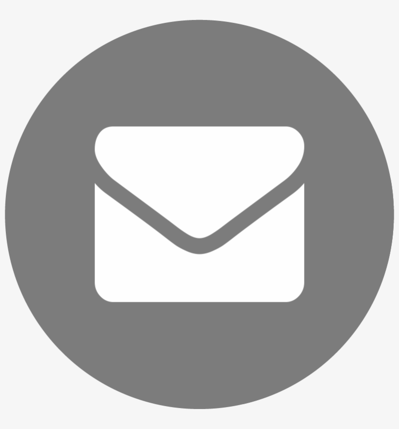 Download Email Share Button - Twitter Icon Grey Circle | Transparent ...