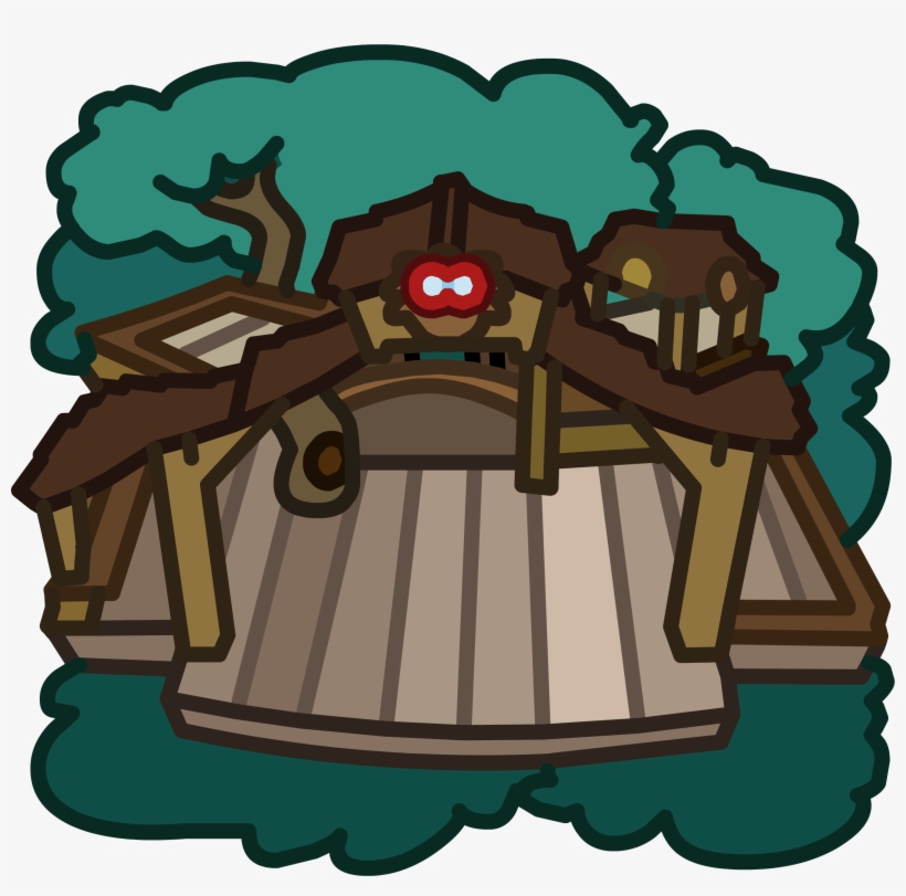 Brown Puffle Tree House Icon - Iglu Casa Na Arvore Free Penguin PNG ...