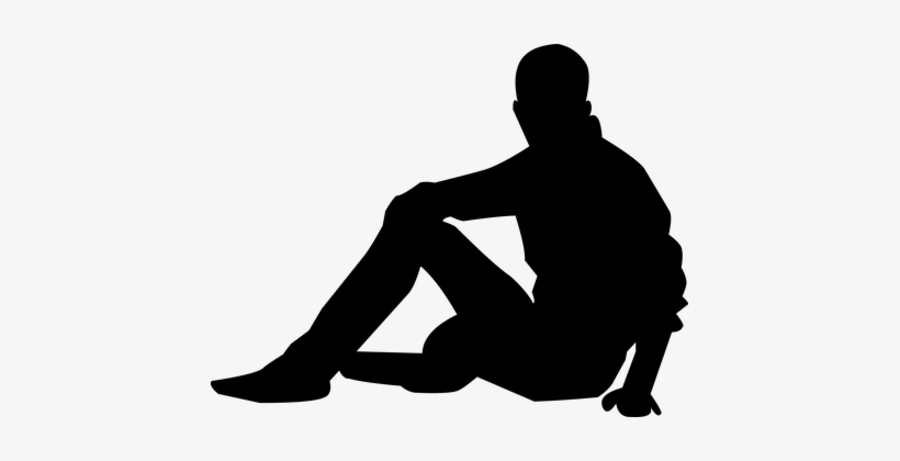 Silhouette, People, Position, Man - People Sitting Silhouette Png PNG ...