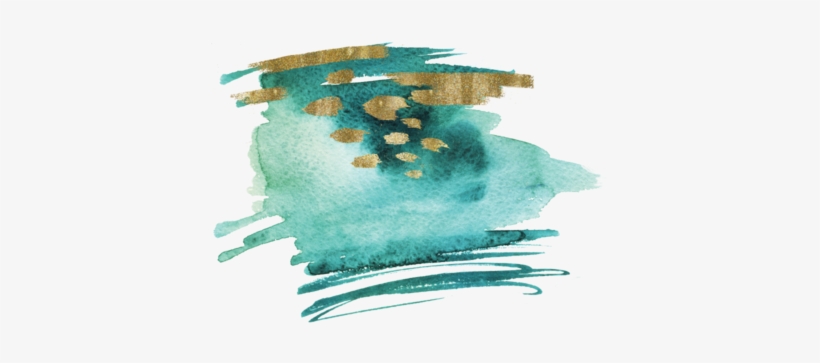Download Teal-watercolor - Watercolor Painting | Transparent PNG ...