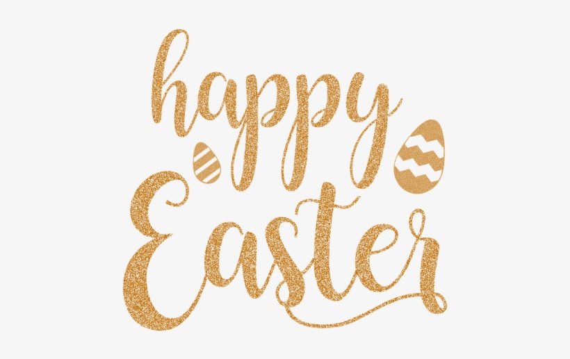 Happy - Happy Easter In Gold PNG Image | Transparent PNG Free Download ...