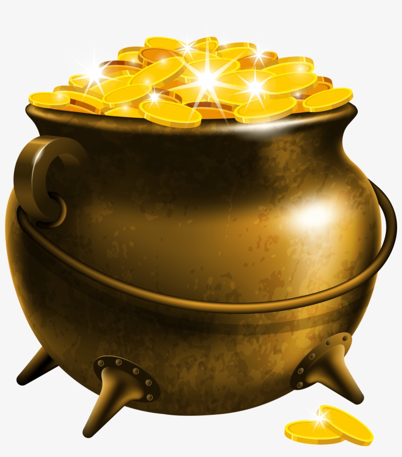 Download Patrick Day Pot Of Gold Coins - Transparent St Patricks ...