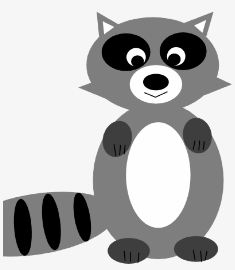 Raccoon Clipart Black And White