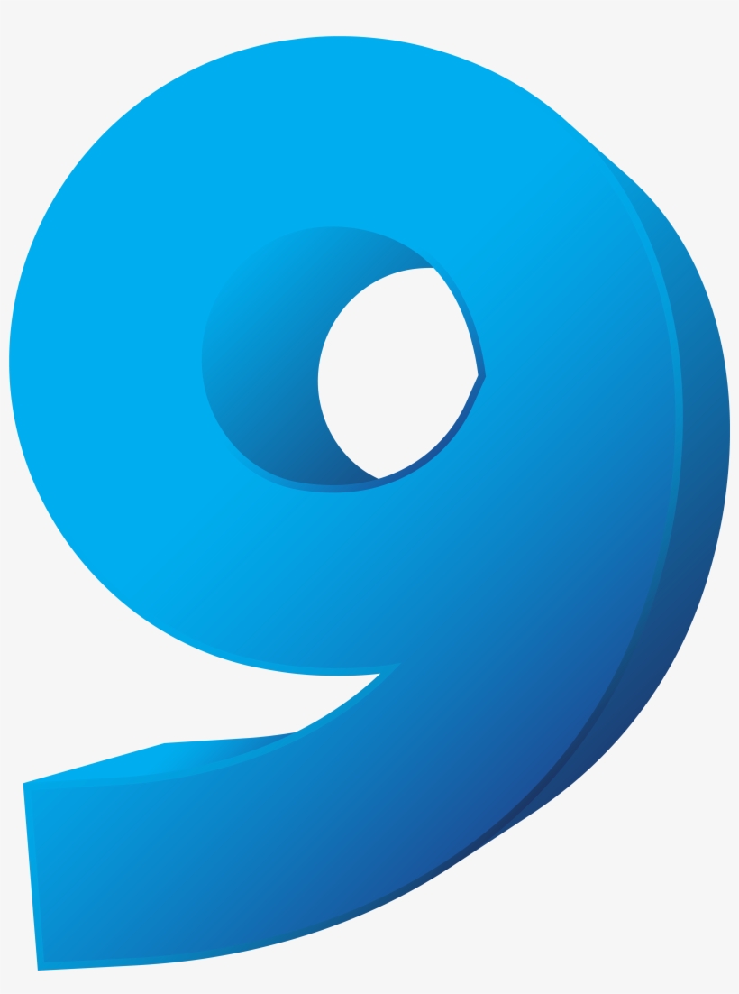 Blue Number Nine Transparent Png Clip Art - Nine Clipart PNG Image ...