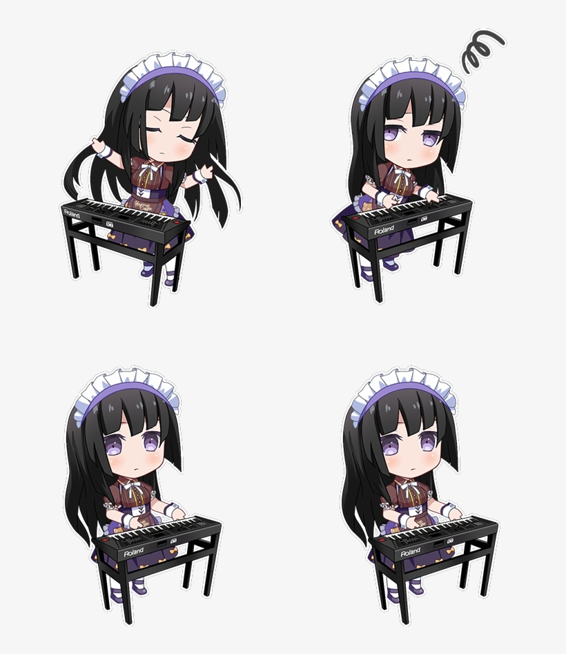 Blue-rose Maid Chibi - Bang Dream! PNG Image | Transparent PNG Free ...