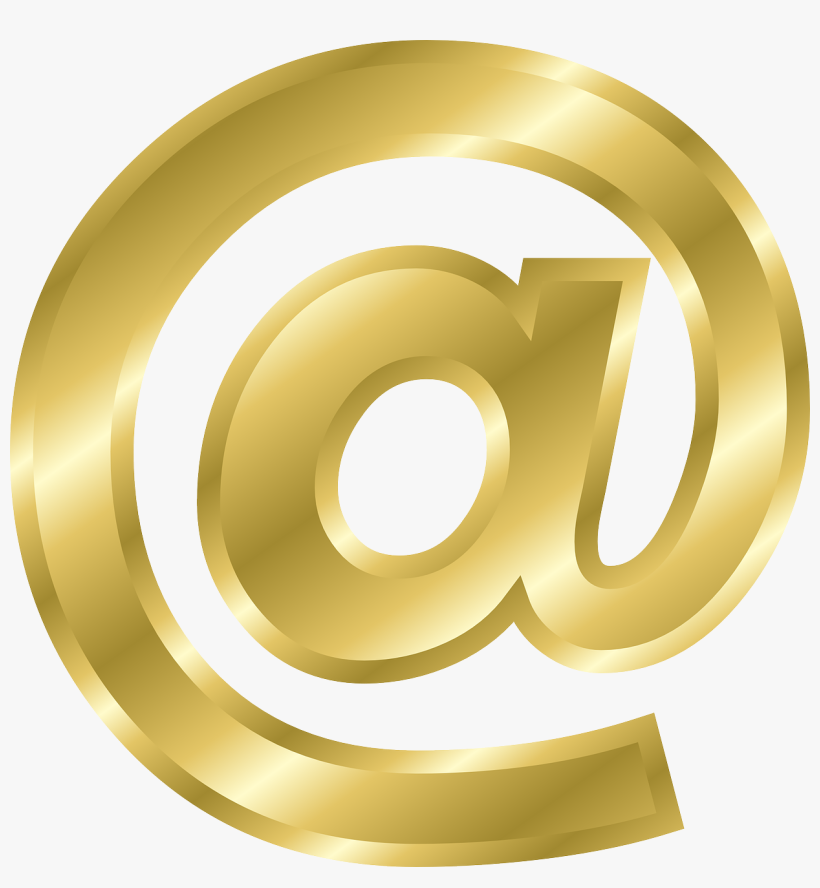 Email Computer Icons Symbol Gold Aol Mail - Gold At Oval Ornament PNG ...
