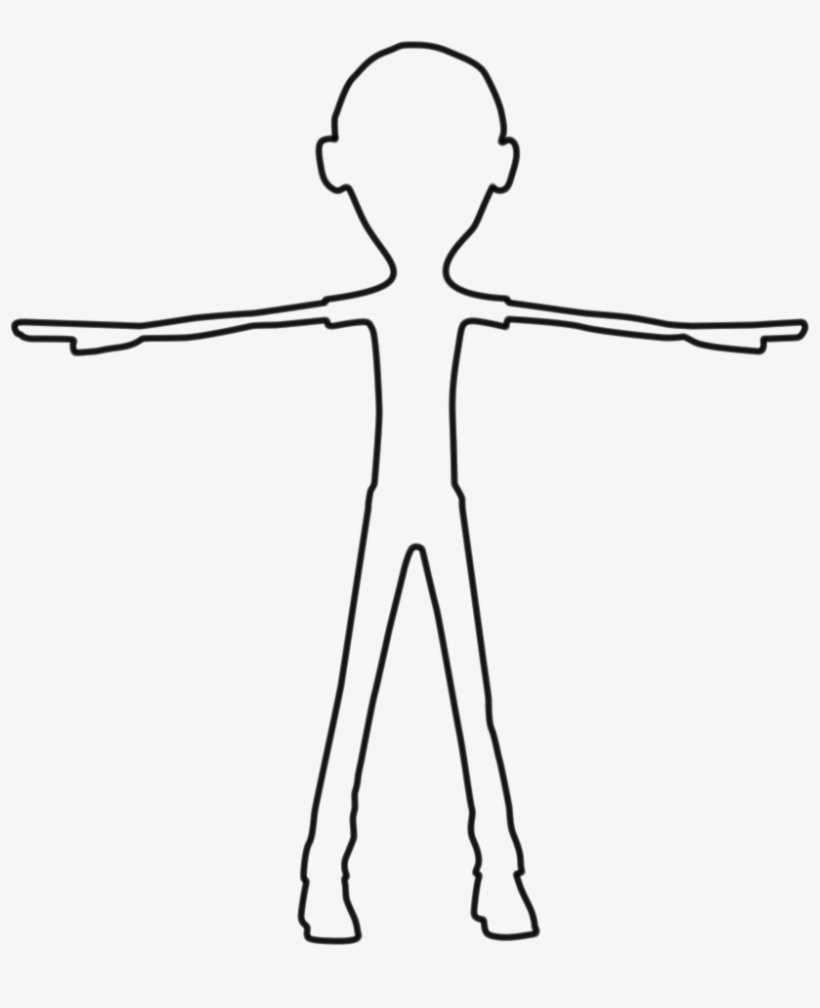 Download Character - Transparent Cartoon Character Outline ...