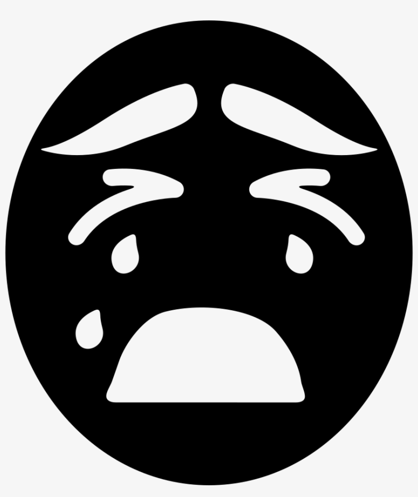 Download Crying Face - - Crying Emoji With Black Background ...