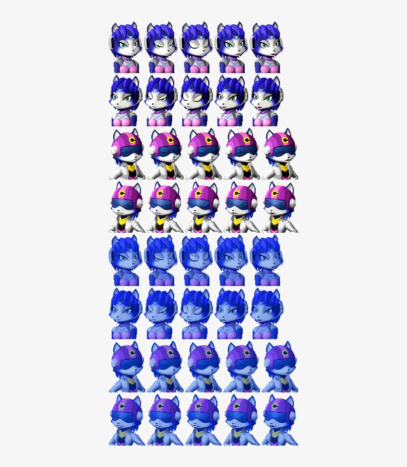 Fox Mccloud Sprites - Star Fox Krystal Sprite PNG Image | Transparent ...