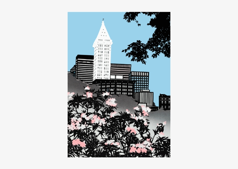 Ceg Logo "seattle In Spring" By Aki Sogabe - Seattle PNG Image ...