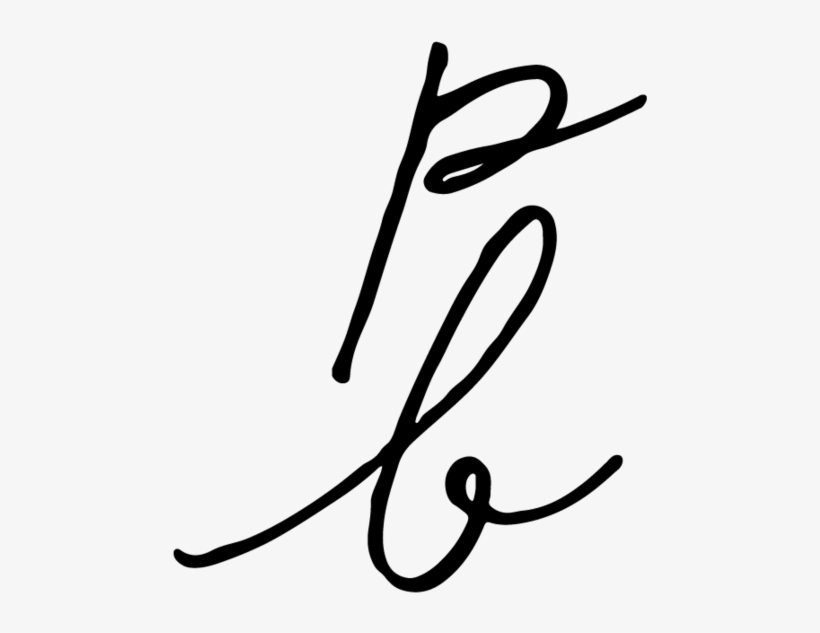 Paige Brunton Initial Logo - Calligraphy PNG Image | Transparent PNG ...