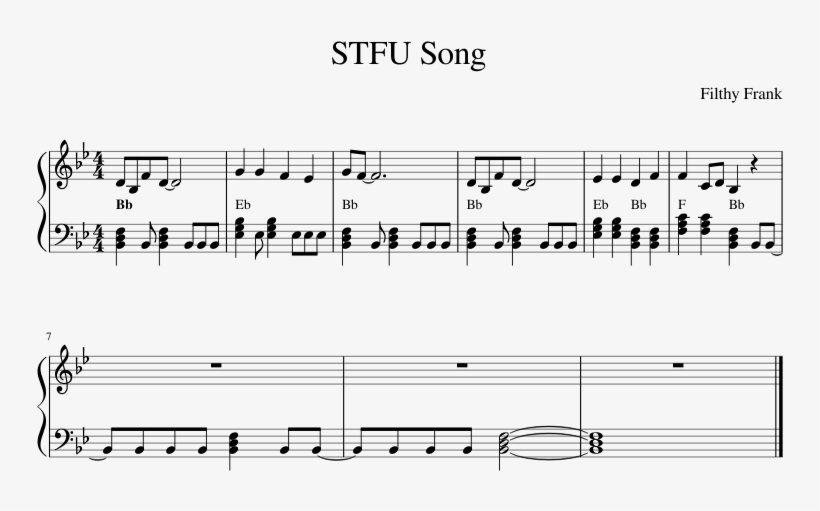 Print - Filthy Frank Stfu Piano PNG Image | Transparent PNG Free ...