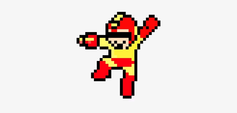 Protoman - 8 Bit Megaman Jumping PNG Image | Transparent PNG Free ...