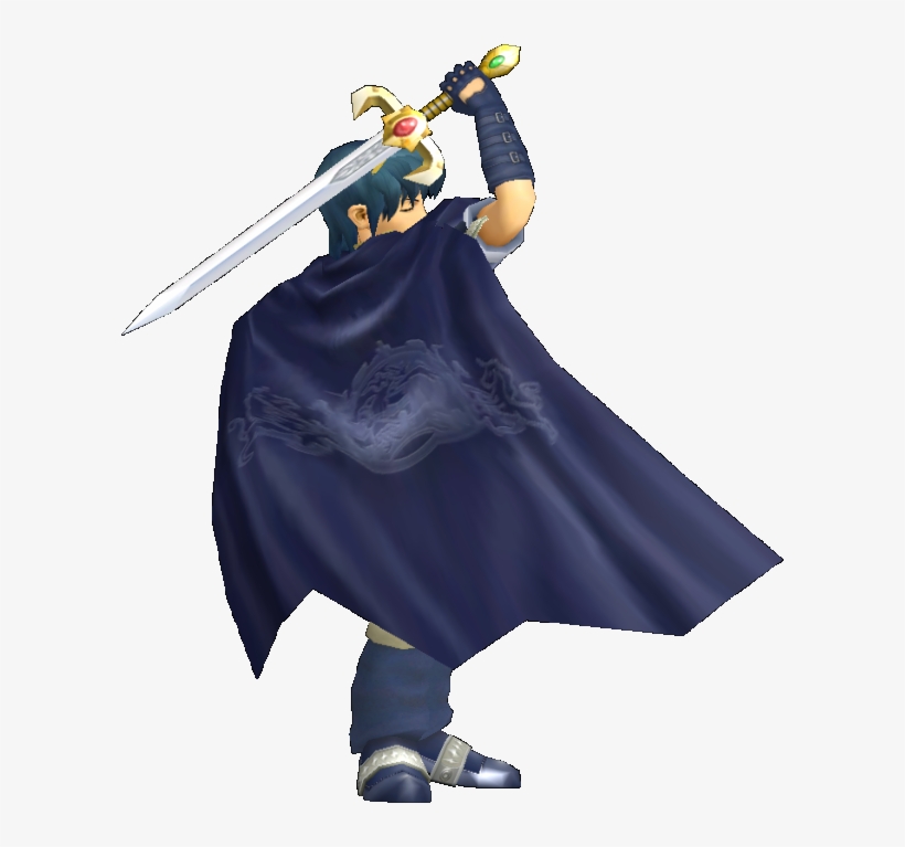 Ssbm Marth Render 1 By Machriderz-d56n453 - Marth Melee PNG Image ...