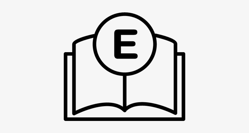 E-book Outline Interface Symbol In A Circle Vector - E Book Symbol PNG ...