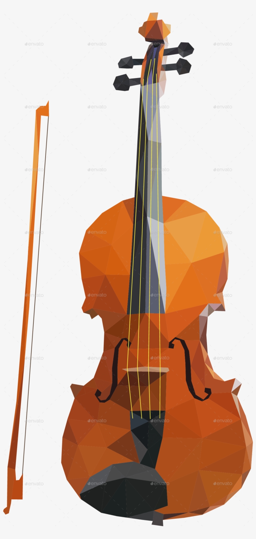 Saxophone Violin - Low Poly Music Png PNG Image | Transparent PNG Free ...