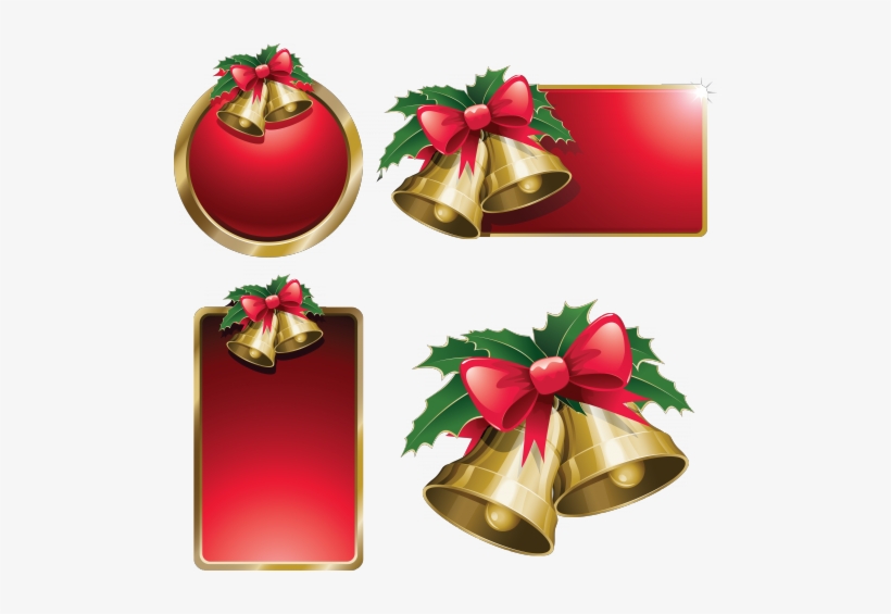 Download Merry Christmas Bells Rectangle Magnet Clipart - Merry ...